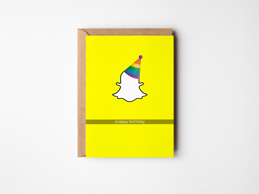 Snapchat Birthday Card Happy Birthday Snappy Birthday Card for Son Card ...