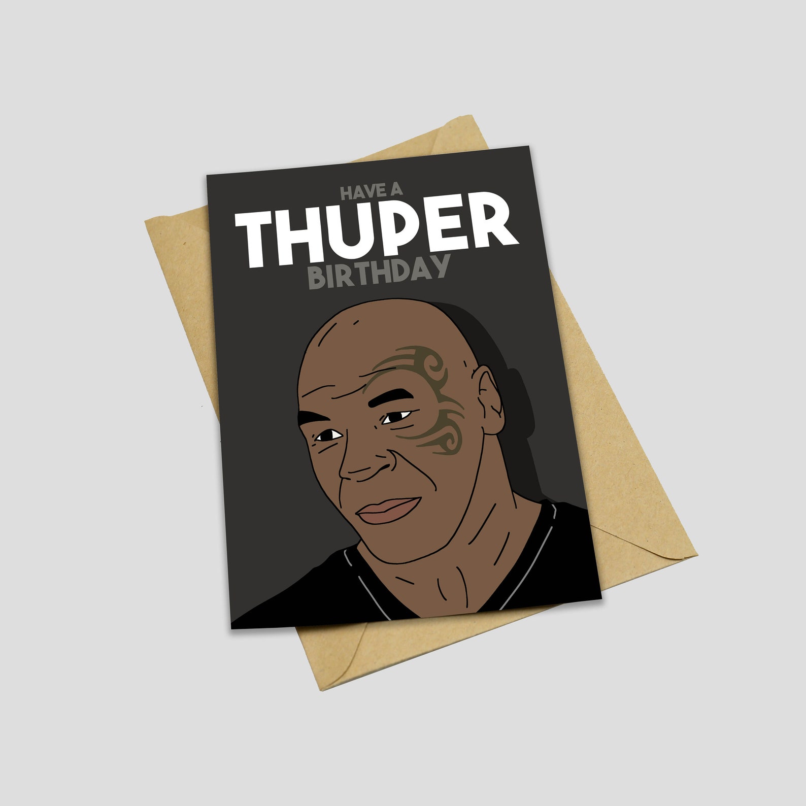 Mike Tyson Birthday Card Birthday Cards For Dad For Him Etsy
