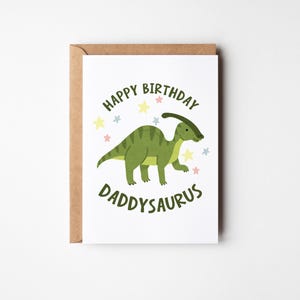 Happy Birthday Daddysaurus, Card for Dad From the Kids, From Young Son ...