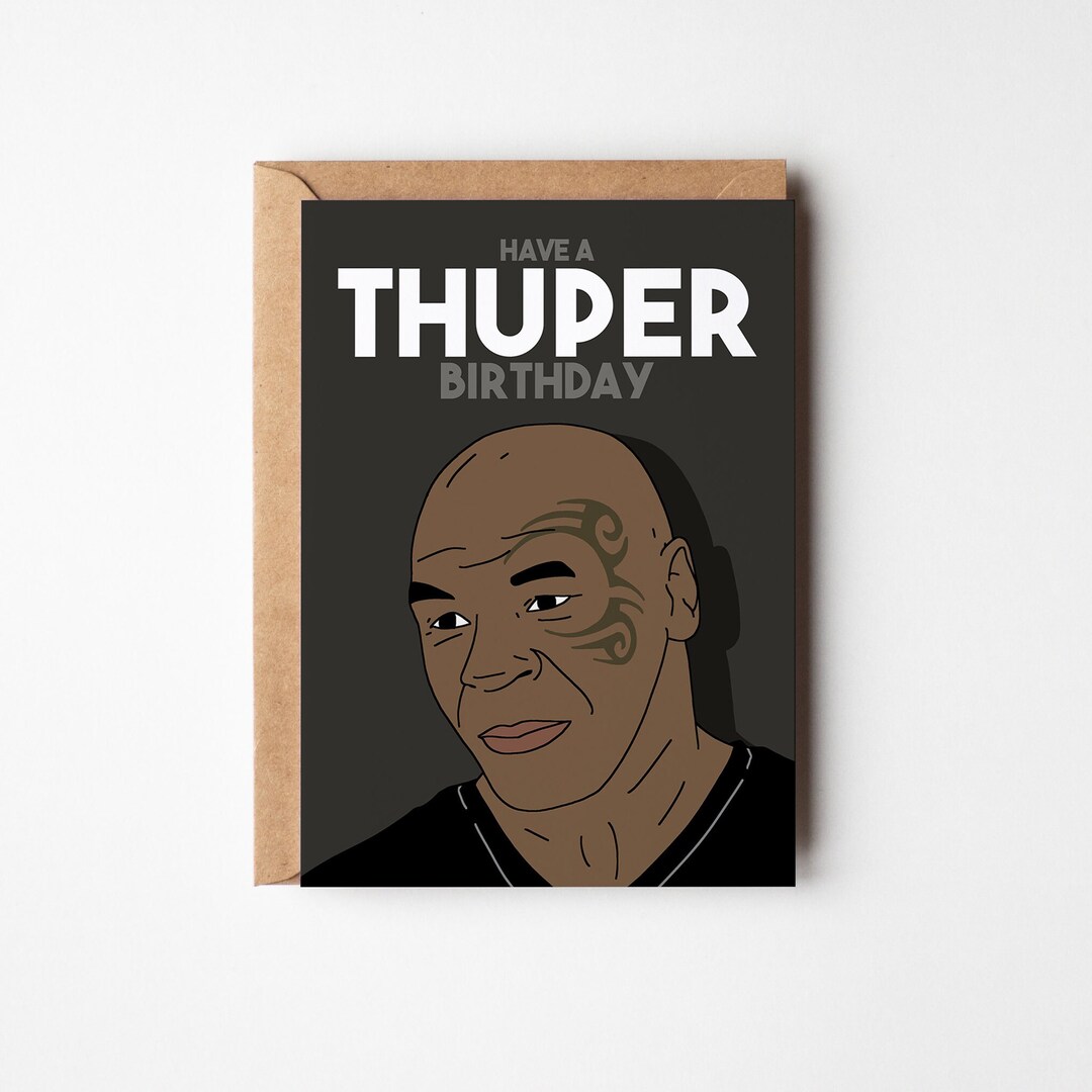 Mike Tyson Birthday Card Birthday Cards For Dad For Him Etsy Uk
