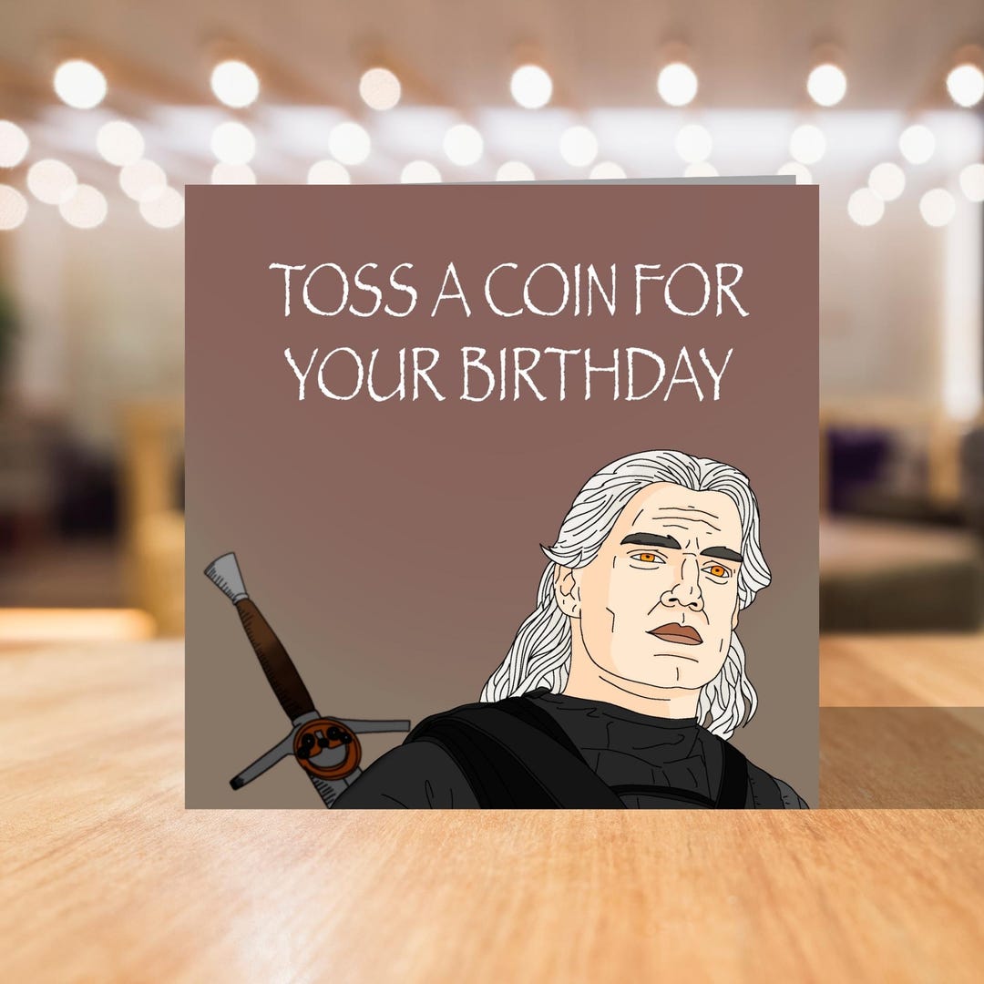 The Witcher, Birthday Card, Birthday Cards for Dad, for Him, Funny ...
