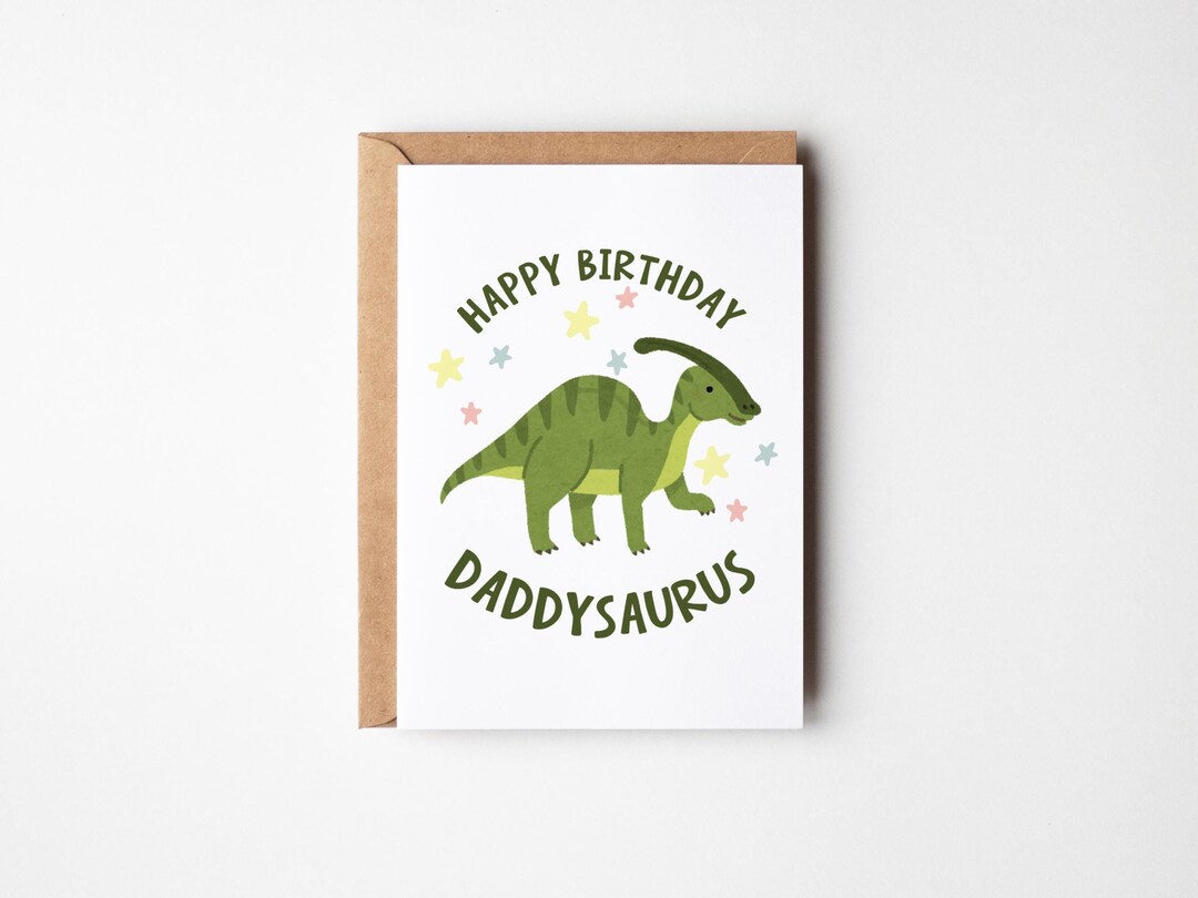 Happy Birthday Daddysaurus, Card for Dad From the Kids, From Young Son ...