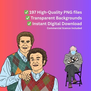 Celebrity Clip Art Pack, Pop Culture Illustrations, Artwork for Sale ...