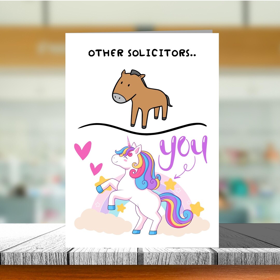 Card for Solicitor, Thank You Solicitor Card, Birthday Card Solicitor ...