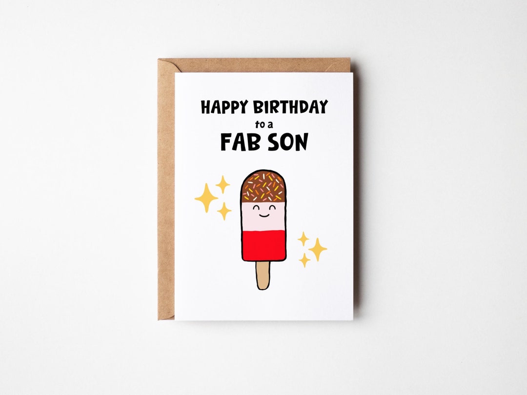 Fab Son Birthday Card Happy Birthday to a Fab Son - Etsy