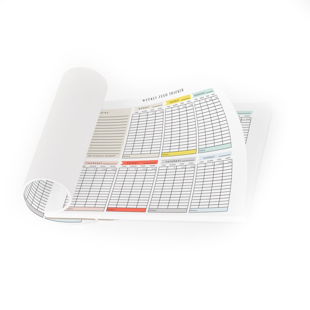 Weekly Feed Tracker Notepad - Etsy