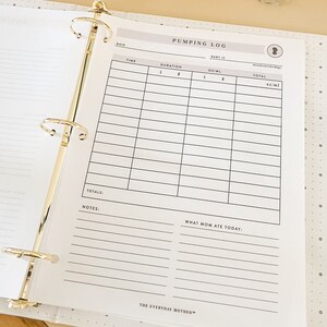 Printable Daily Pumping Log Tracker | DIY Baby Tracking Log Book | Feed ...