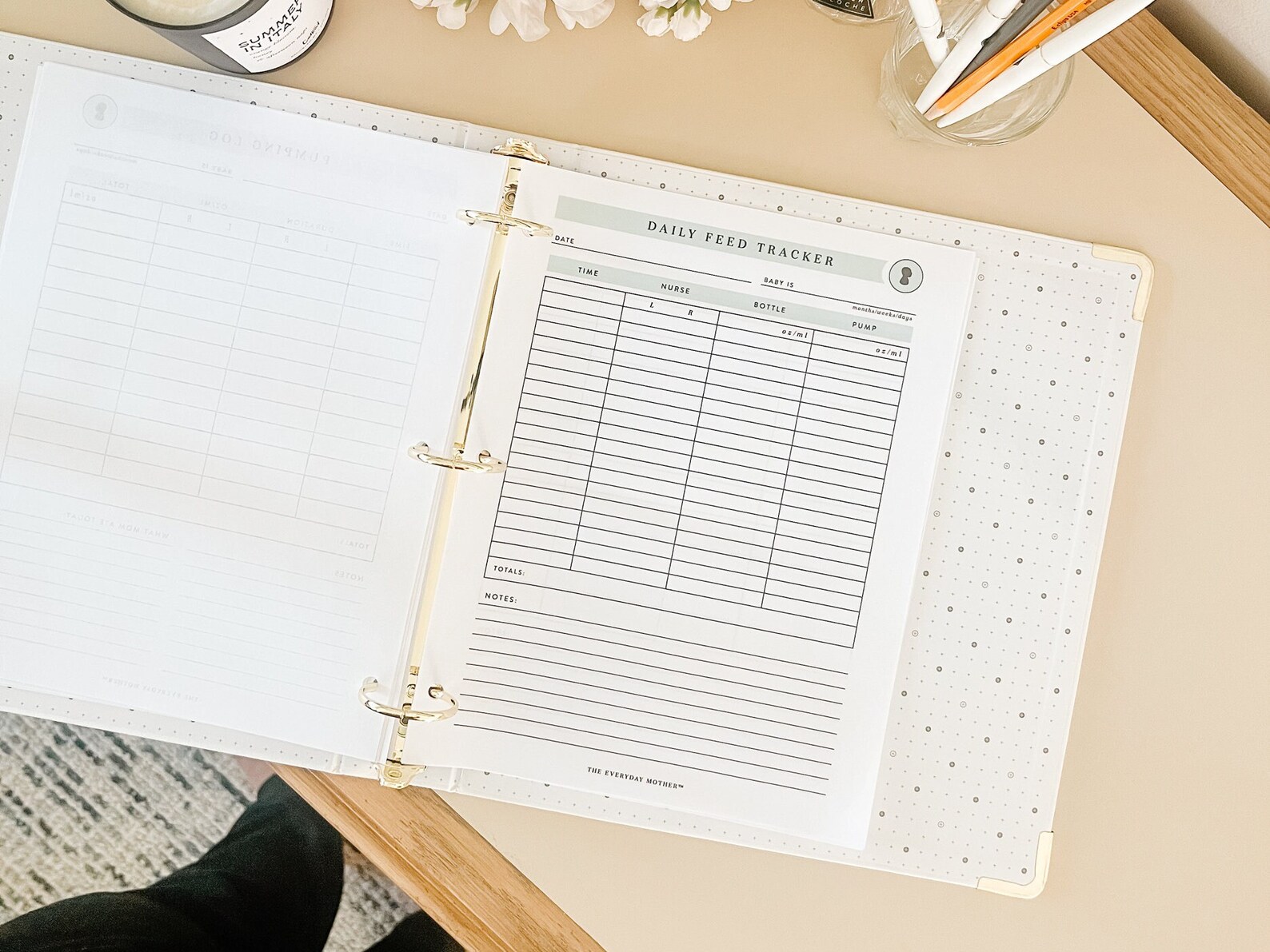 Printable Daily Baby Feed Log | DIY Baby Tracking Log Book | Feed Log ...