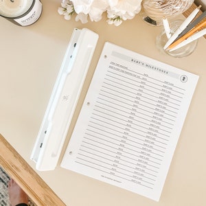 Printable Baby Milestone Chart Tracker | DIY Baby Tracking Log Book ...