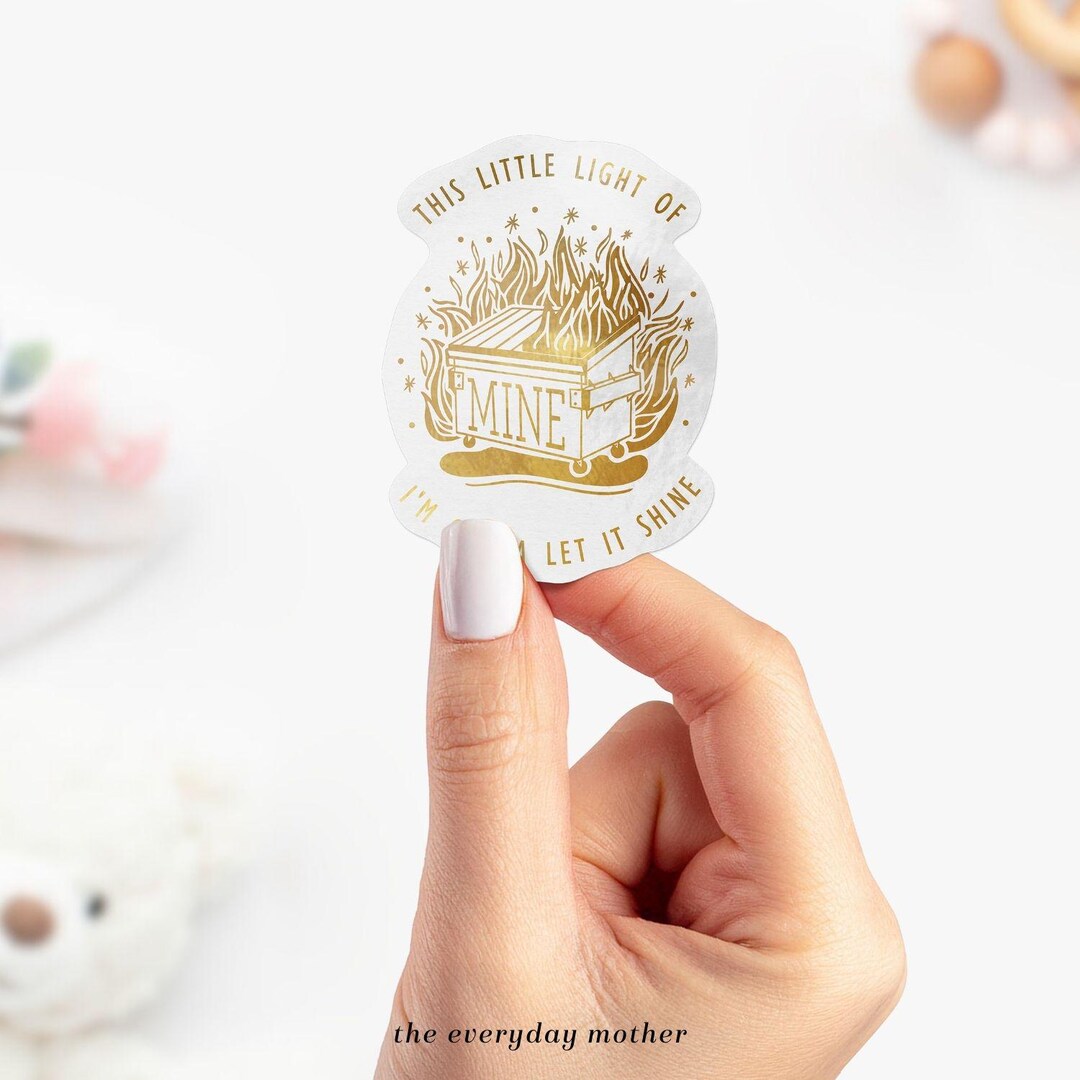 Dumpster Fire Sticker | Vinyl, Die Cut, Funny Decal, Mom, Anxiety ...