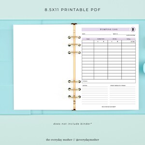 Printable Daily Pumping Log Tracker | DIY Baby Tracking Log Book | Feed ...
