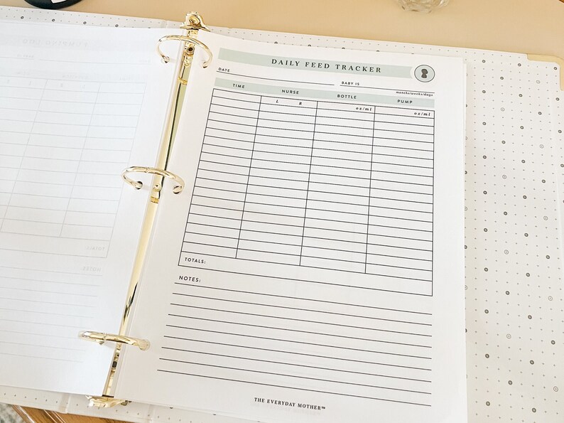 Printable Daily Baby Feed Log | DIY Baby Tracking Log Book | Feed Log ...