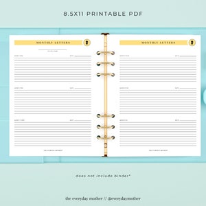 Printable Baby Monthly Letter Notes | DIY Baby Tracking Log Book | Feed ...