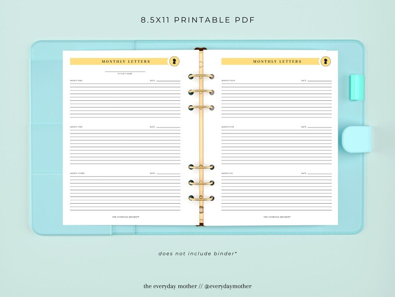 Printable Baby Monthly Letter Notes DIY Baby Tracking Log - Etsy