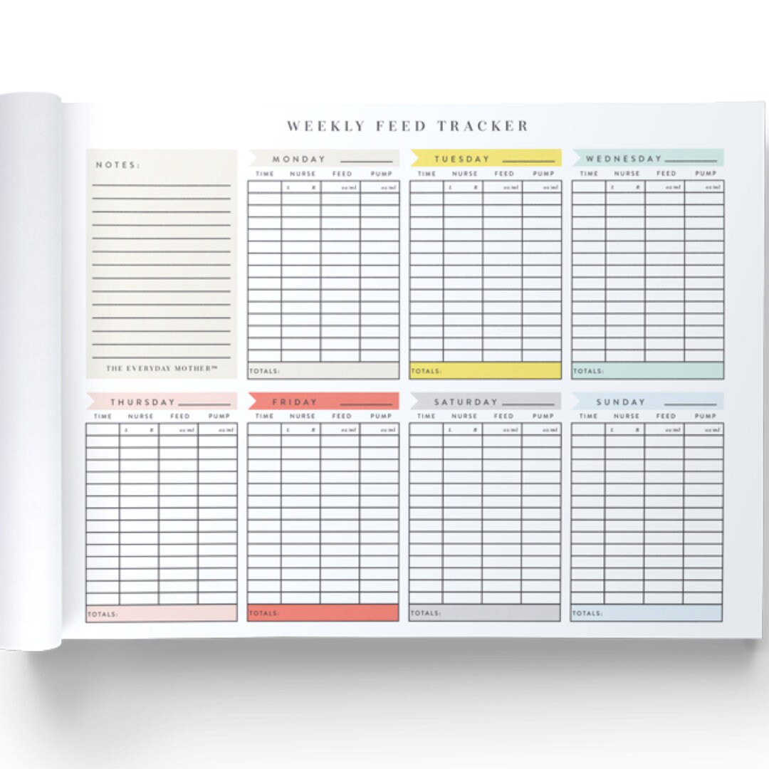 Weekly Feed Tracker Notepad - Etsy