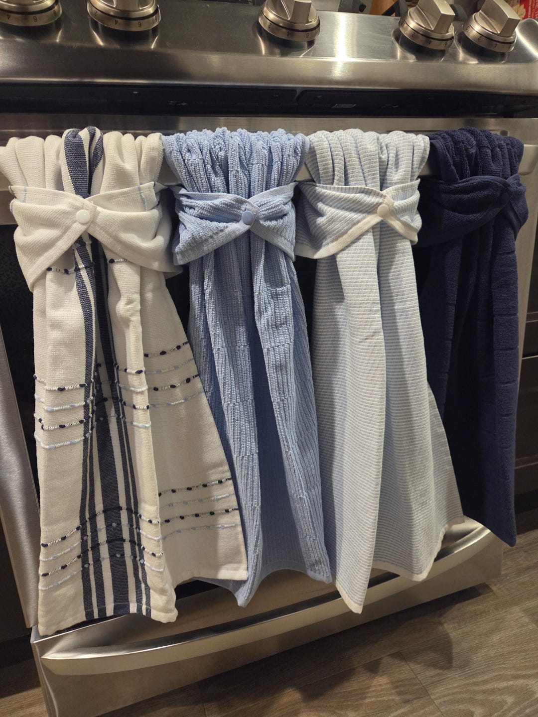 Blue Kitchen Dish Towels, Hanging Kitchen Towels, Towel for Oven ...