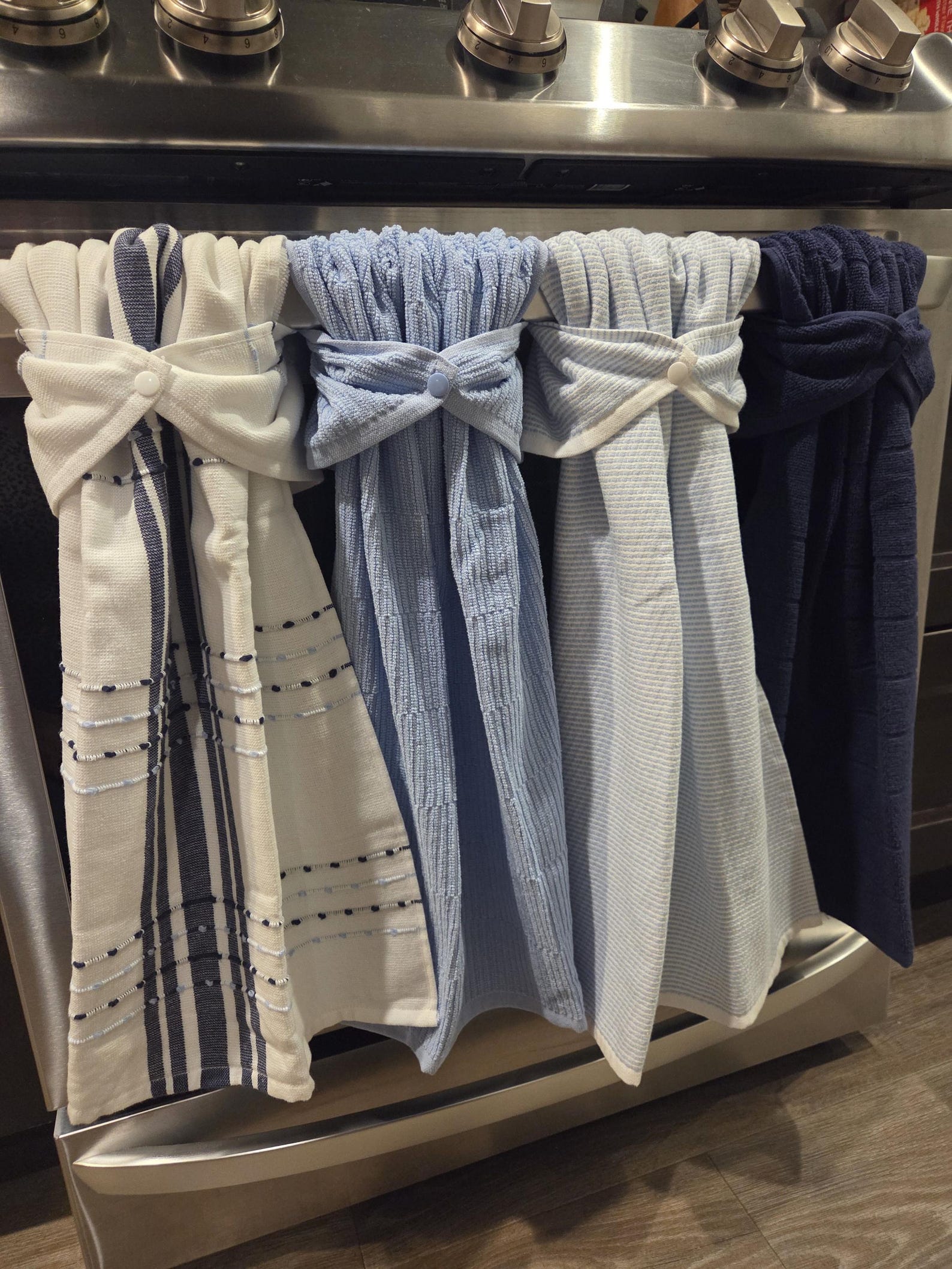 Blue Kitchen Dish Towels, Hanging Kitchen Towels, Towel for Oven ...