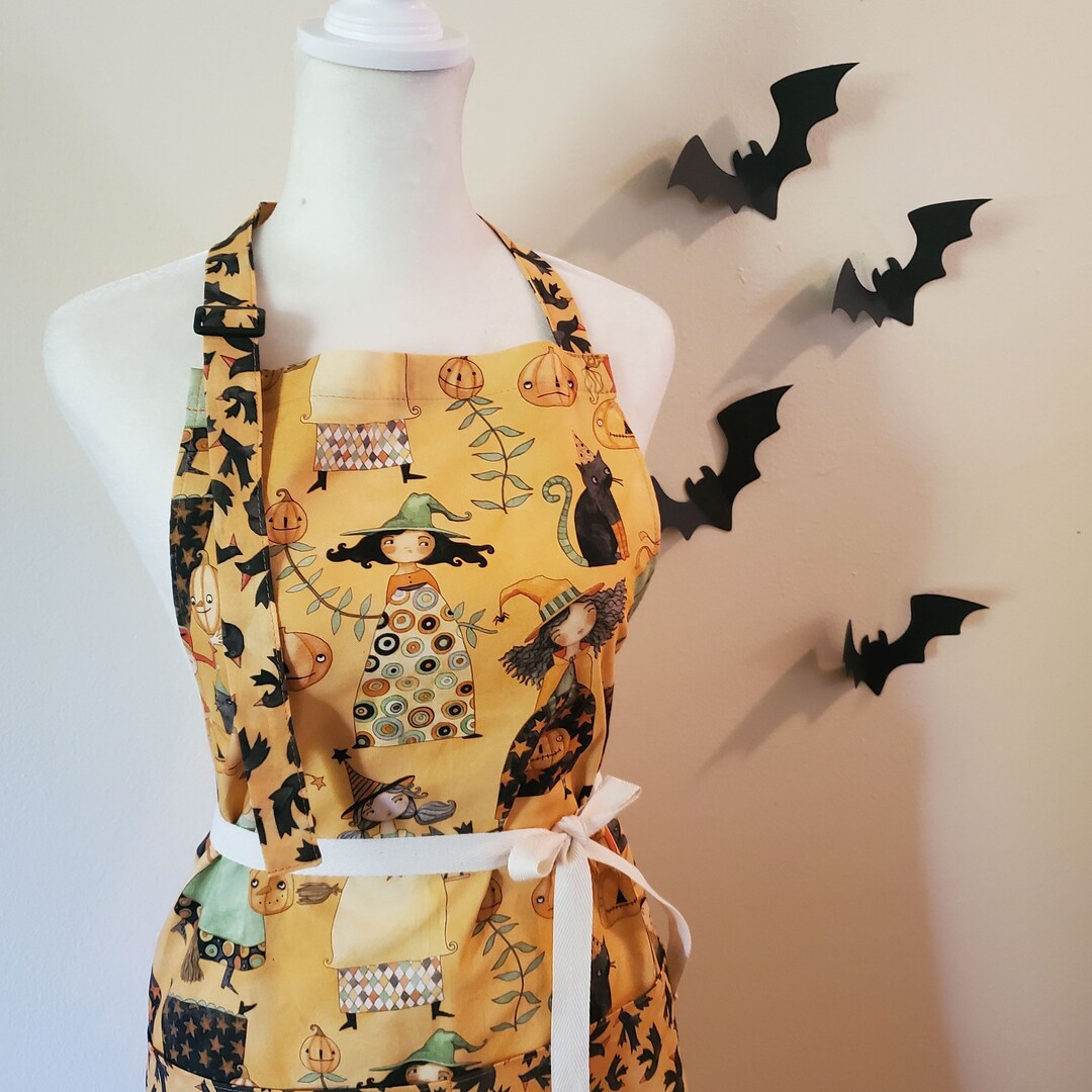 Halloween Spooky Witch Apron, Party Apron, Housewaming Gift for Baker ...