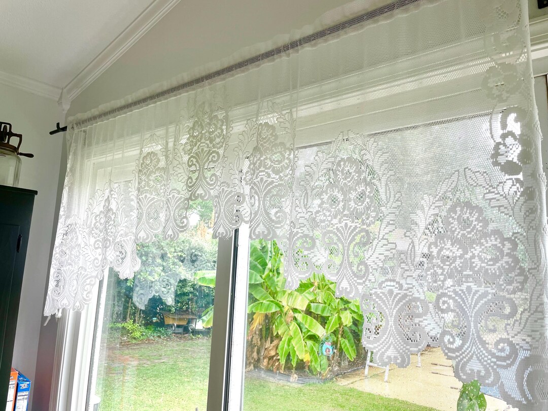 Vintage Lace Valance French Country Cottagecore Modern Cottage Shabby ...