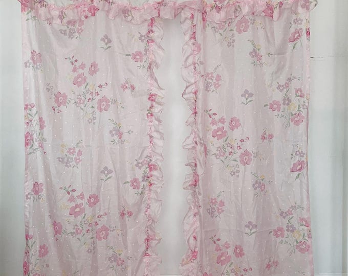 Vintage Shower Curtains Priscilla Ruffle Sheers Cottagecore Cottage ...