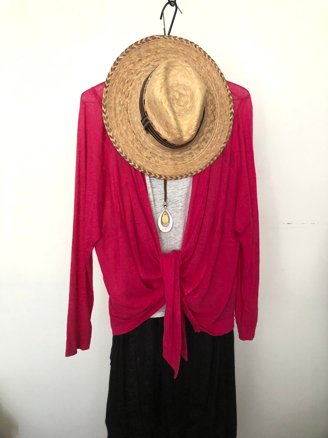 Linen Duster 100% Linen Knit Jersey Jacket Cardigan Sweater Lagenlook ...