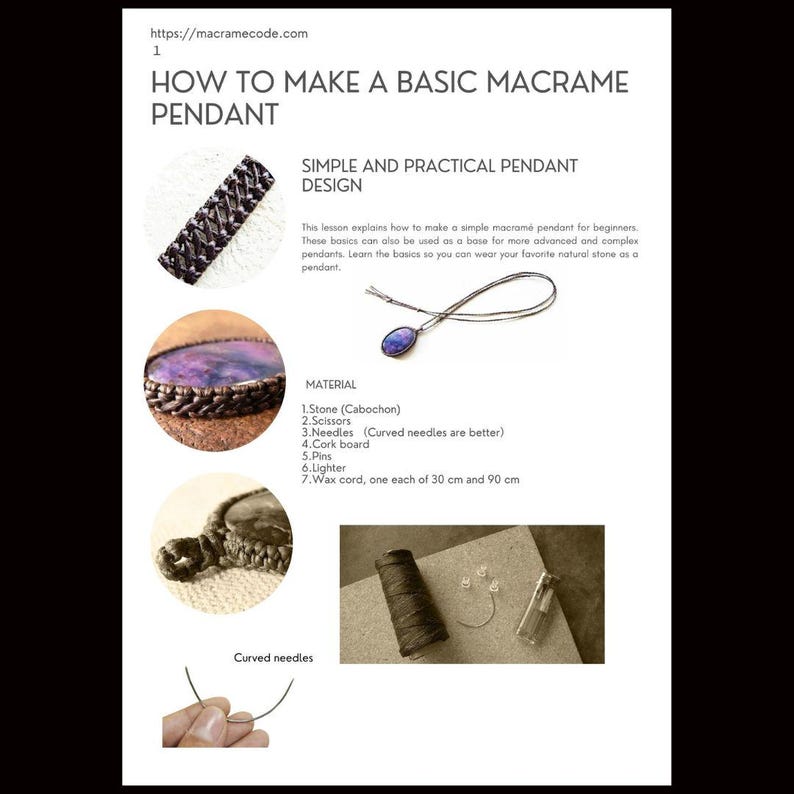 Stone Wrapping Micro Macramtechnique Lesson (PDF Tutorial)how to Make a ...