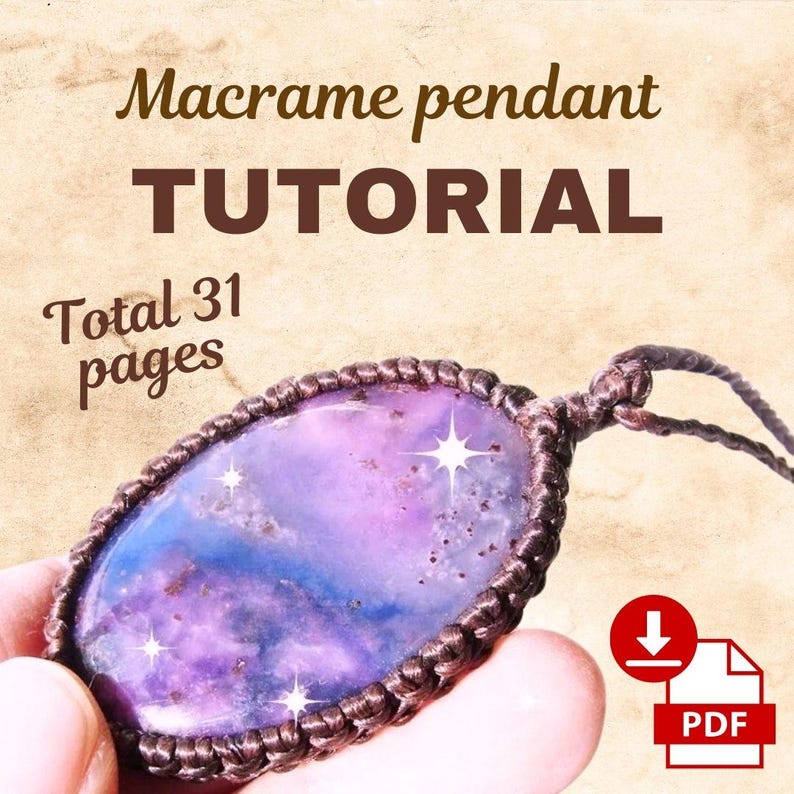Stone Wrapping Micro Macramtechnique Lesson (PDF Tutorial)how to Make a ...