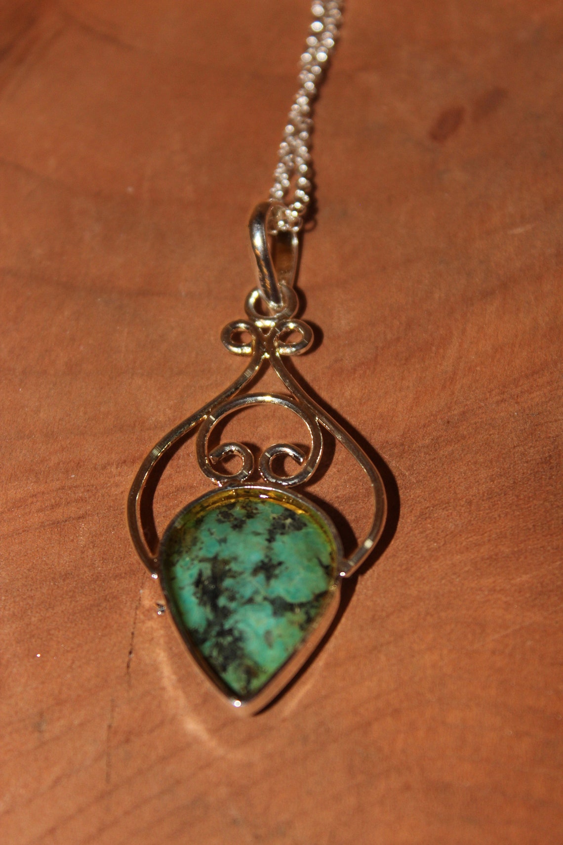 Genuine Turquoise Pendant Turquoise crafted pendant on a .925 | Etsy
