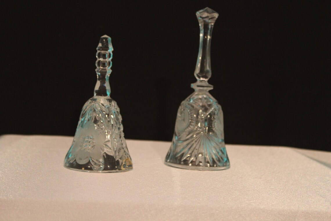 1920 Lead Crystal Cut Glass Dinner Bell With Daisy Cut Cut | Etsy