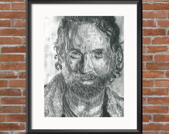 Rick Grimes Drawing - Etsy