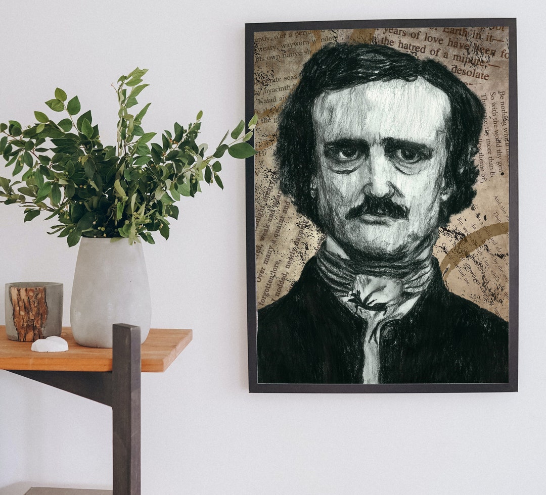 Edgar Allan Poe (with Background) - Etsy