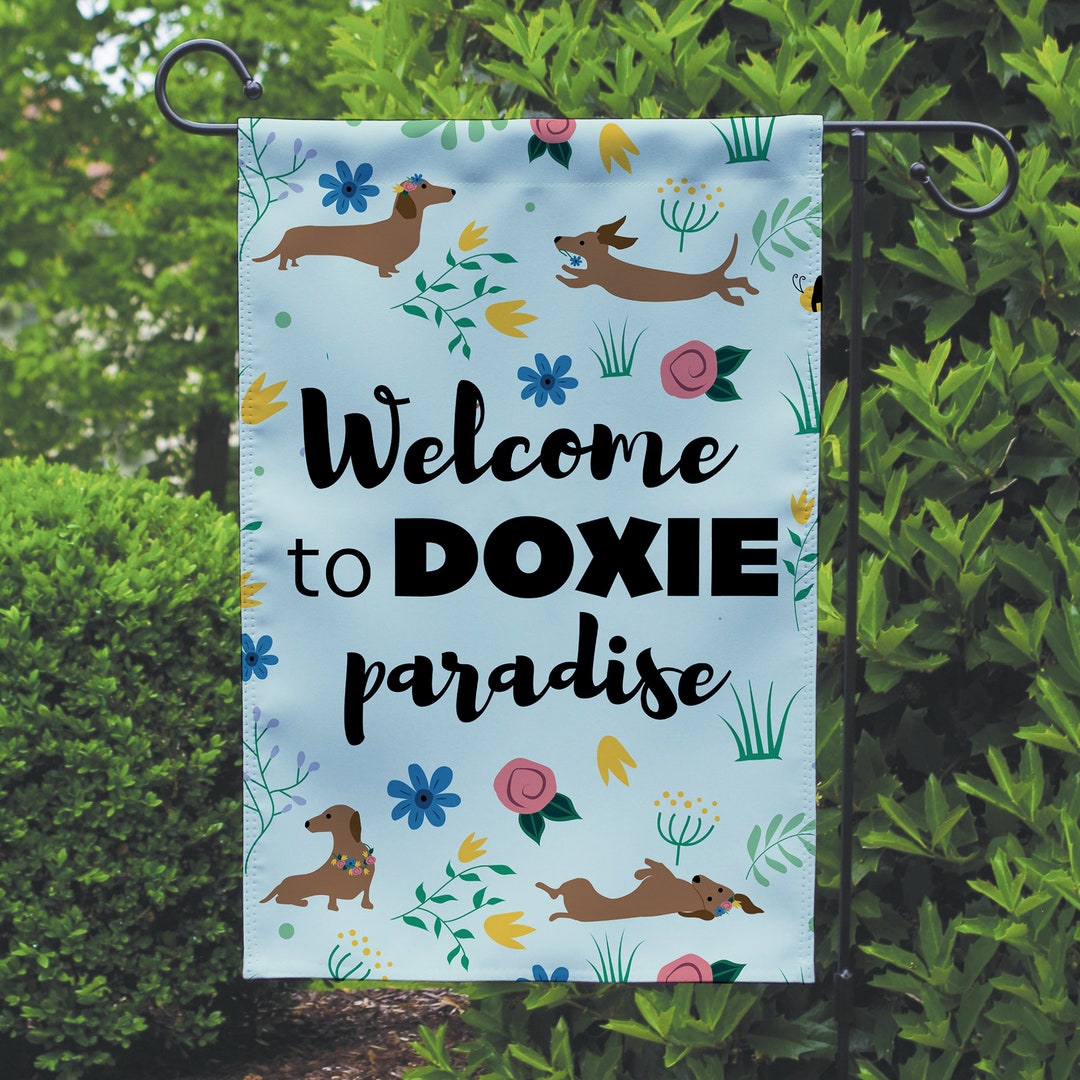 Dachshund Yard Flag, Doxie Garden Flag, Pet Dog Outdoor Decor, Weiner ...