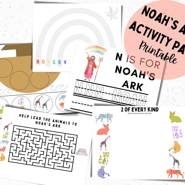 Noahs Ark Printable Crafts - Etsy