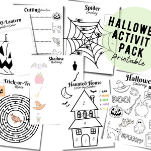Halloween Activity Book, Halloween Games, Kids Preschool Halloween ...