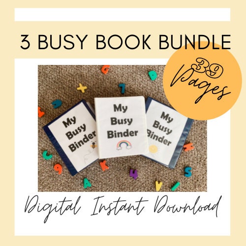 COMPLETE Busy Binder Printable | 39 Activities BUNDLE SET - Etsy