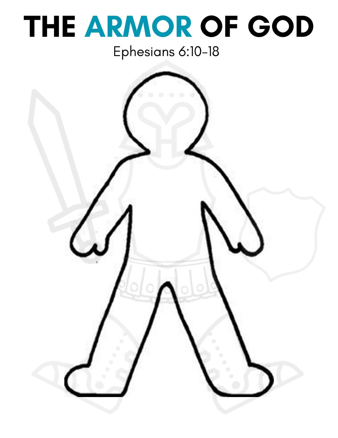 Armor of God Printable Bible Study Kids, Armor of God Craft, Sunday ...