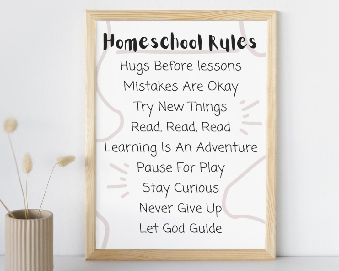 Homeschool Rules, Homeschool Poster, Homeschool Printable, Home ...