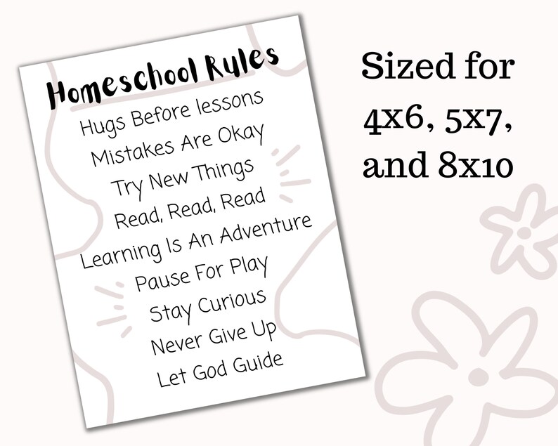 Homeschool Rules, Homeschool Poster, Homeschool Printable, Home ...