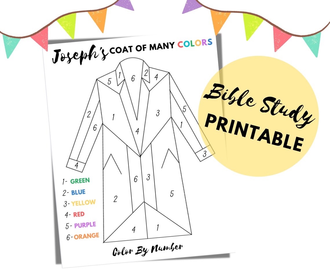 Joseph Coat of Many Colors Bible Study for Kids Sunday - Etsy
