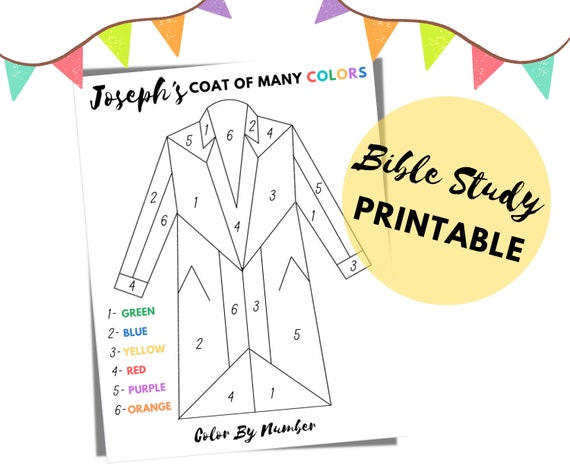 Joseph Coat of Many Colors Bible Study Kids Sunday School - Etsy