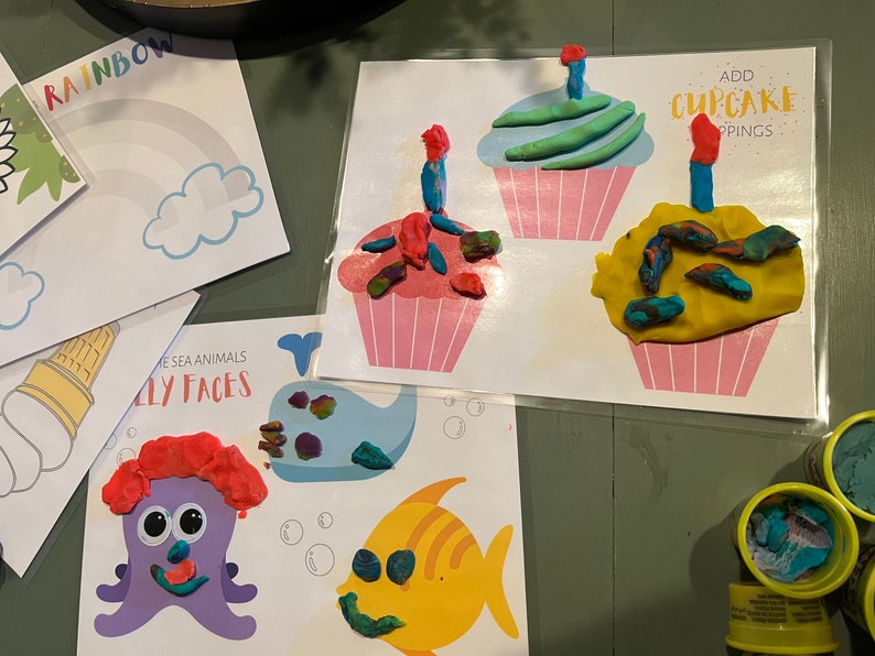 Play Dough Mats - Digital Download, Play Dough Activity, Montessori ...