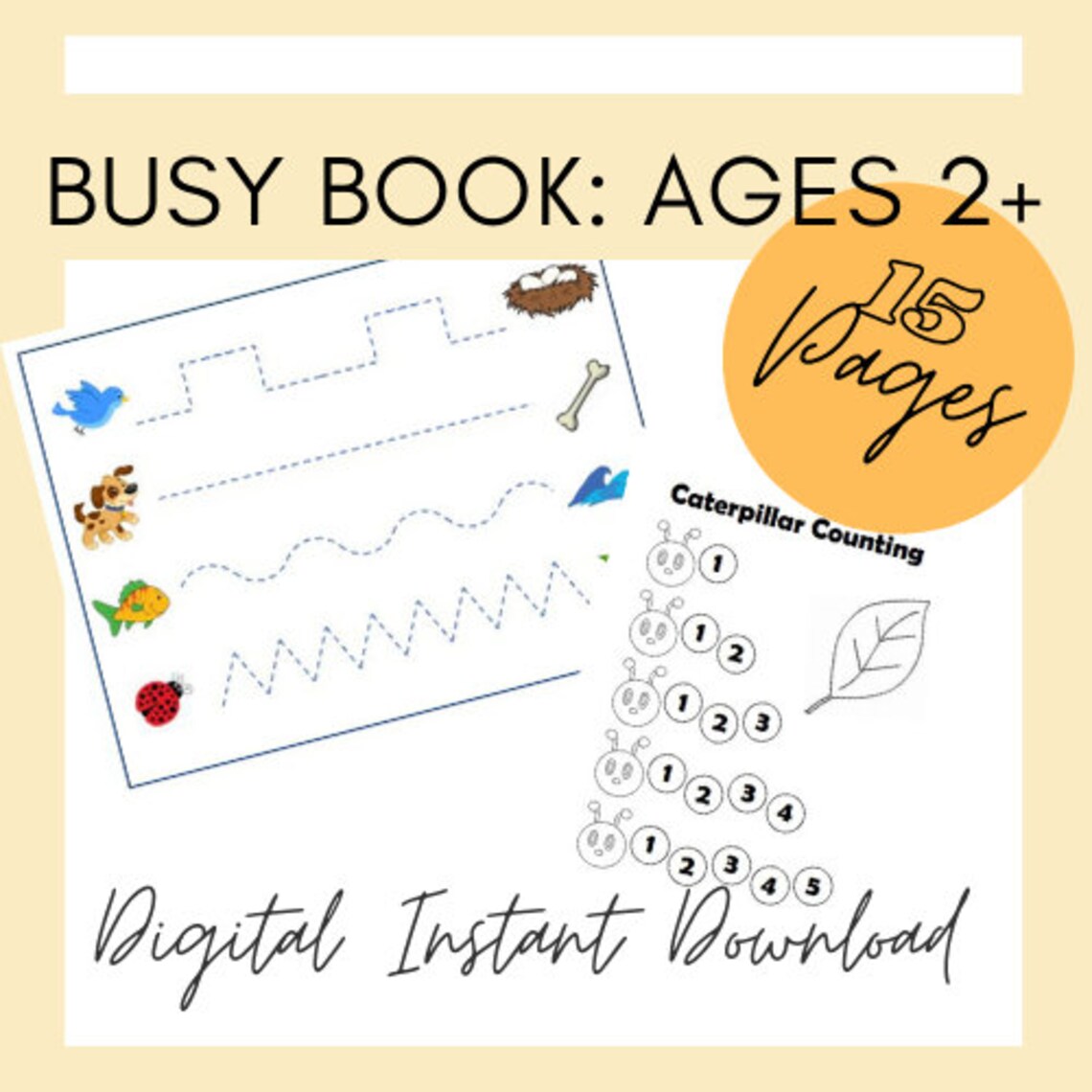 Preschool Learning Binder Busy Book Printable Toddler Busy - Etsy