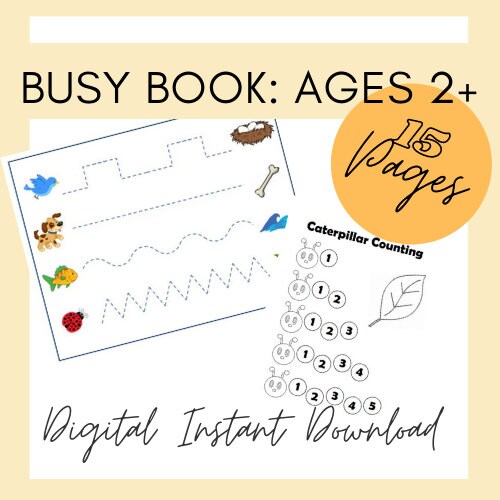 Preschool Learning Binder Busy Book Printable Toddler Busy - Etsy