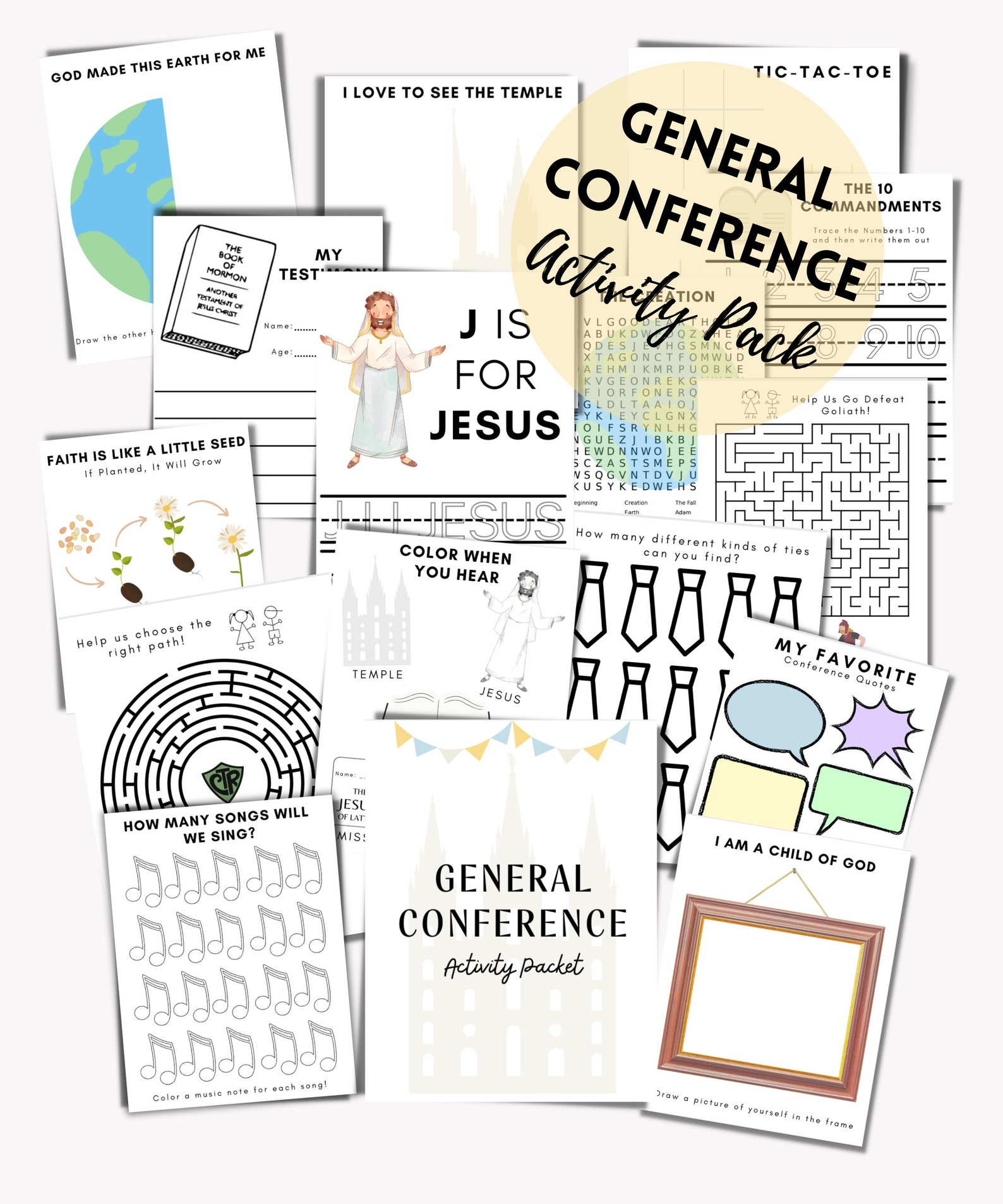 General Conference Packet for Kids Primary, 2025 General Conference ...