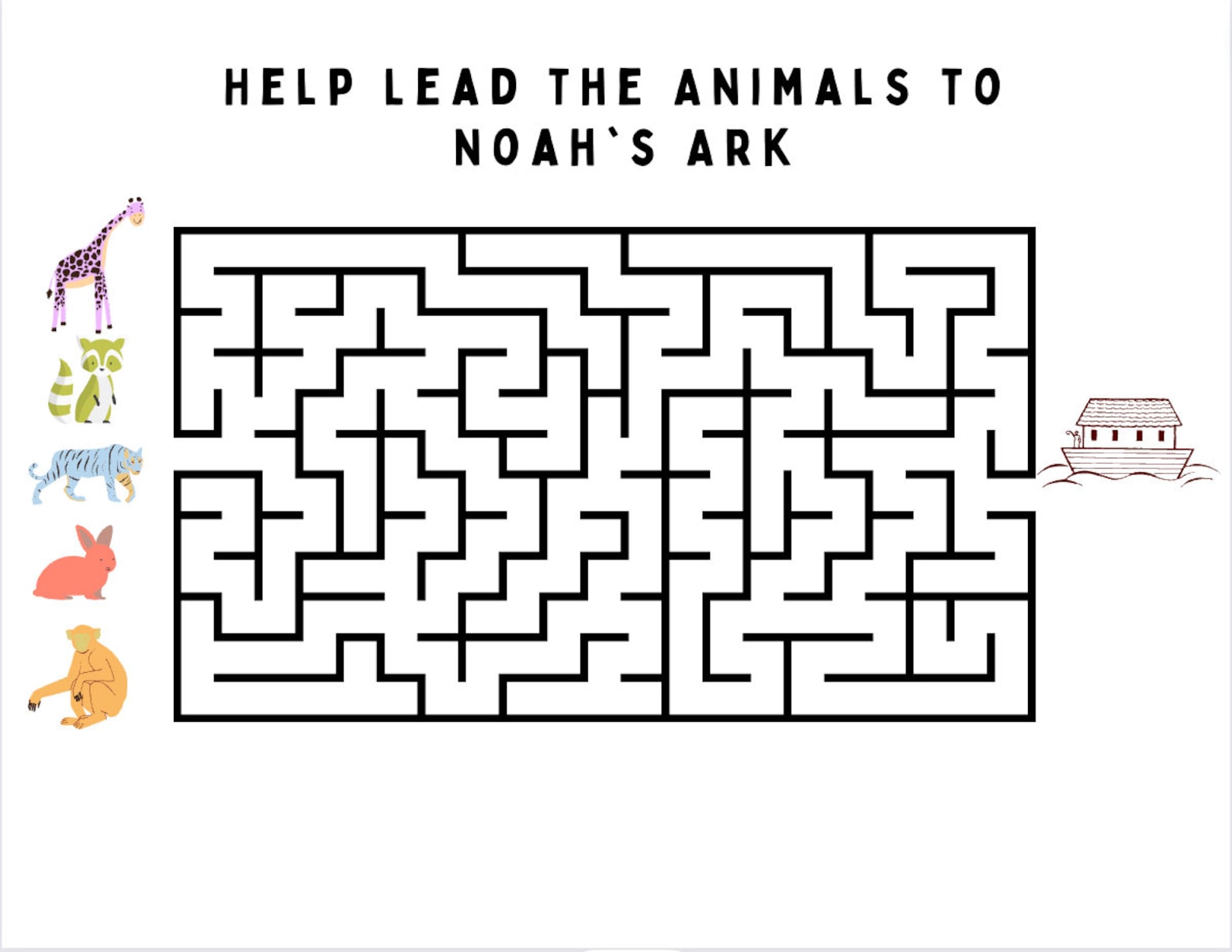 Noah's Ark Printable Bible Study Kids, Noahs Ark Craft, Sunday School ...