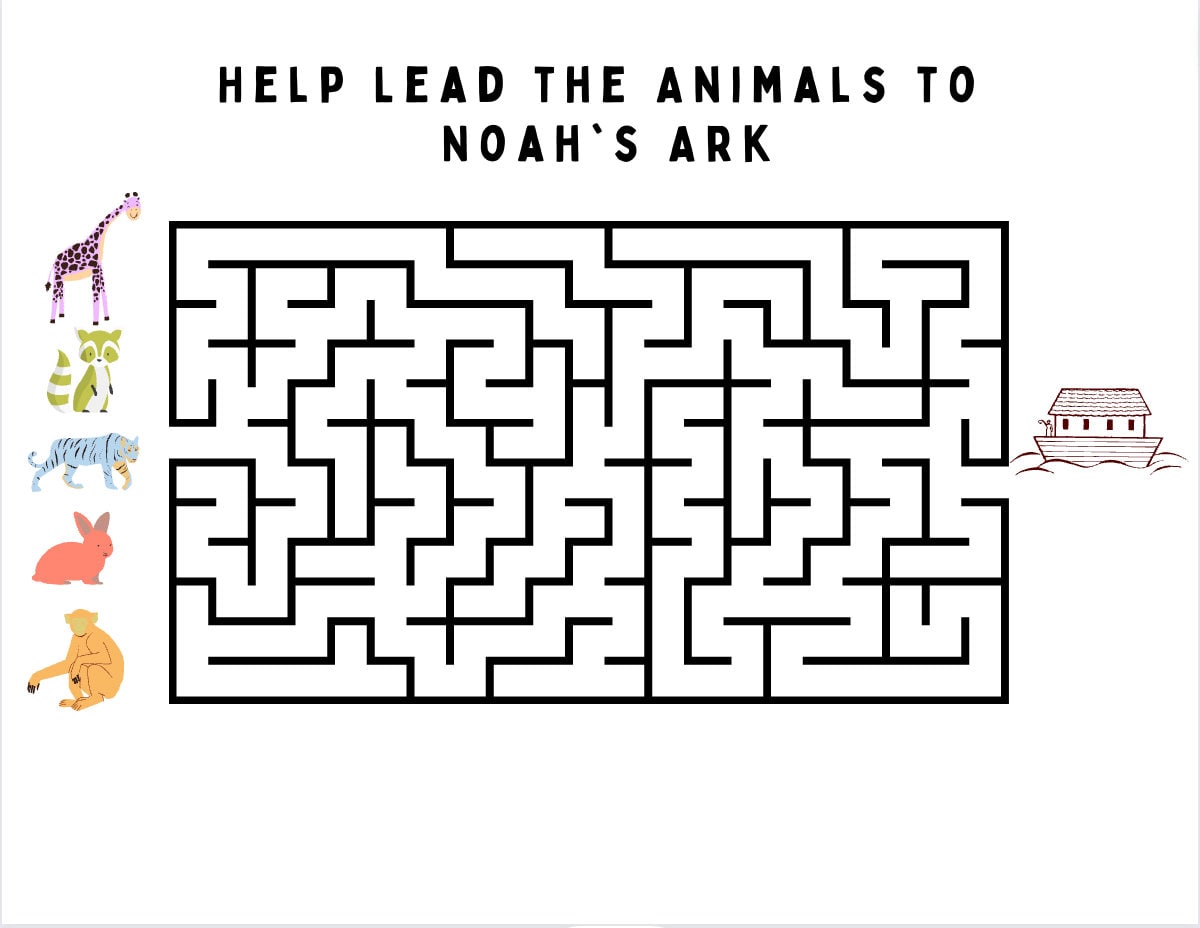 Noah's Ark Printable Bible Study Kids, Noahs Ark Craft, Sunday School ...