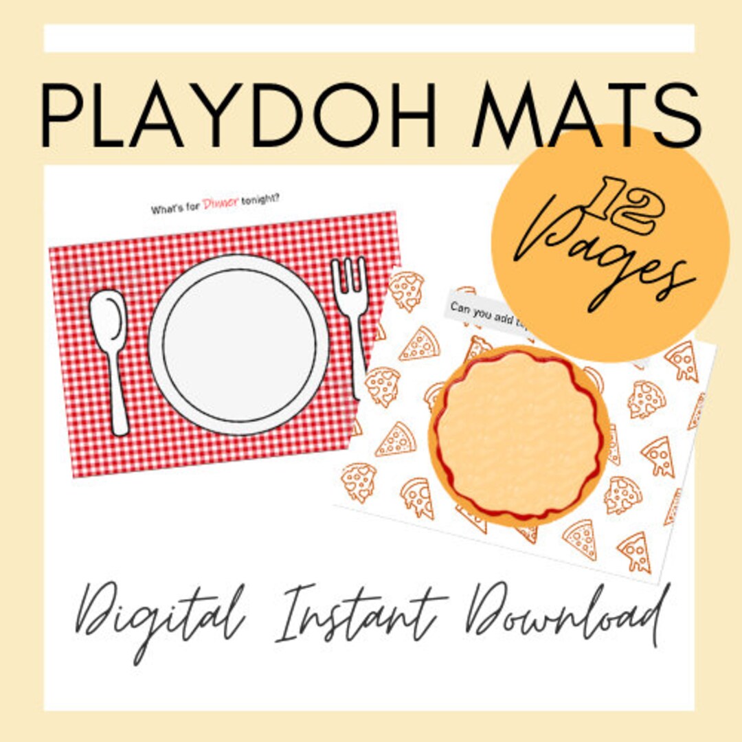 Playdoh Mats, Playdough Homeschool Preschool Mats - Etsy