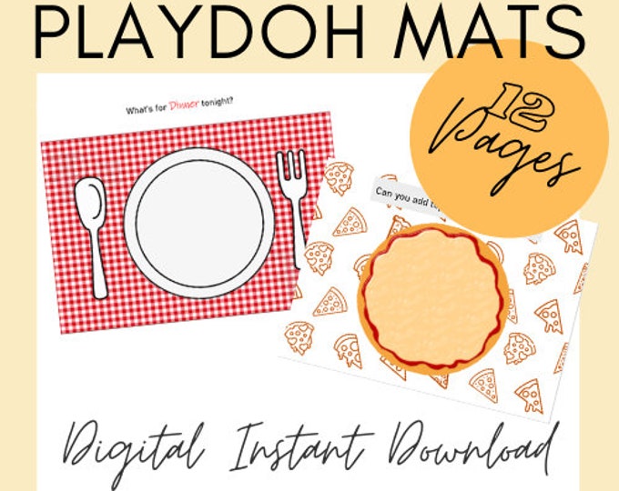 Playdoh Mats Playdough Homeschool Preschool Mats - Etsy