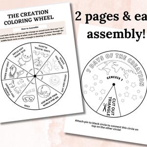 7 Days of Creation Bible Craft for Kids, Sunday School Bible Lesson ...