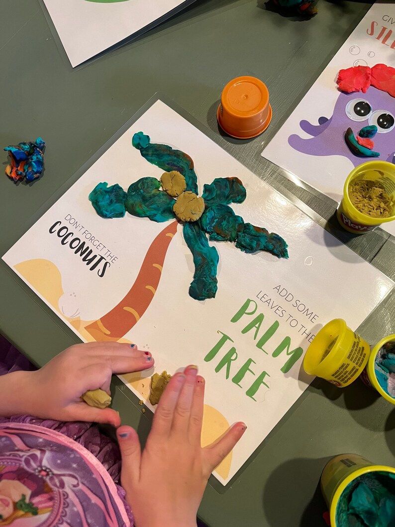 Play Dough Mats - Digital Download, Play Dough Activity, Montessori ...
